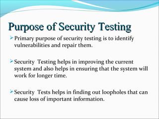 Security testing vikesh kumar | PPT