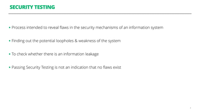 Introduction to Security Testing | PPT