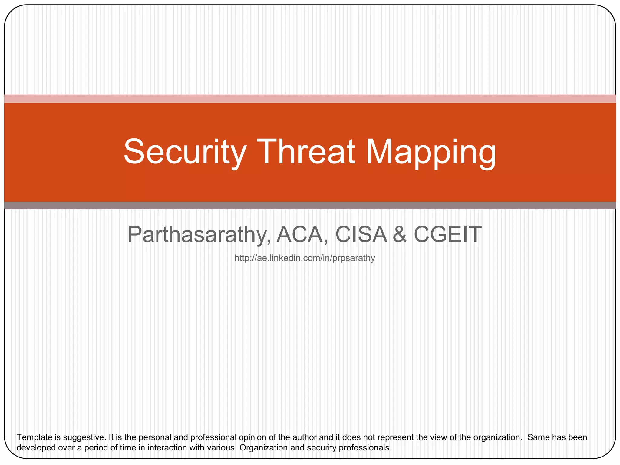 Security Threat Mapping | PPTX