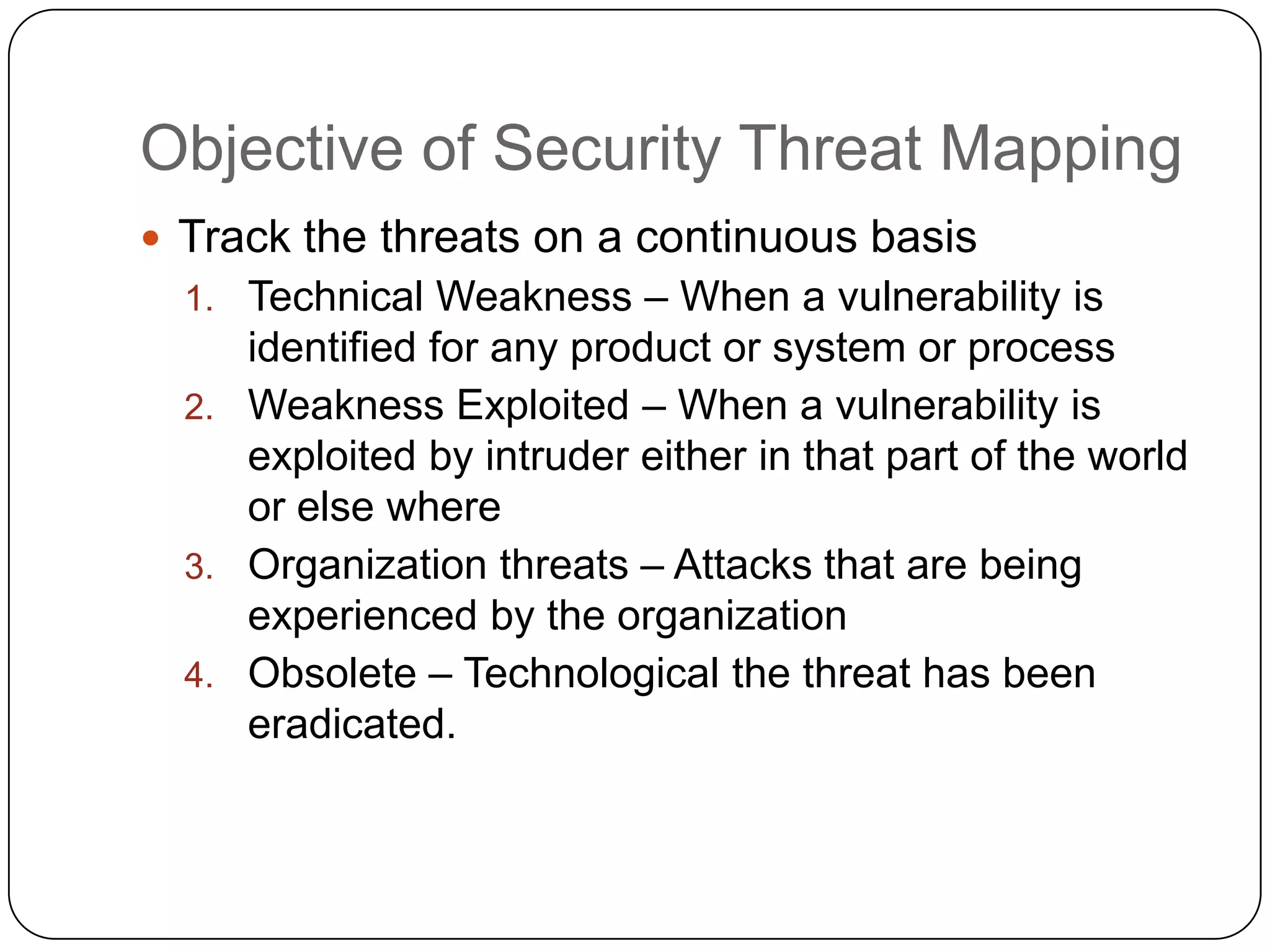 Security Threat Mapping | PPTX
