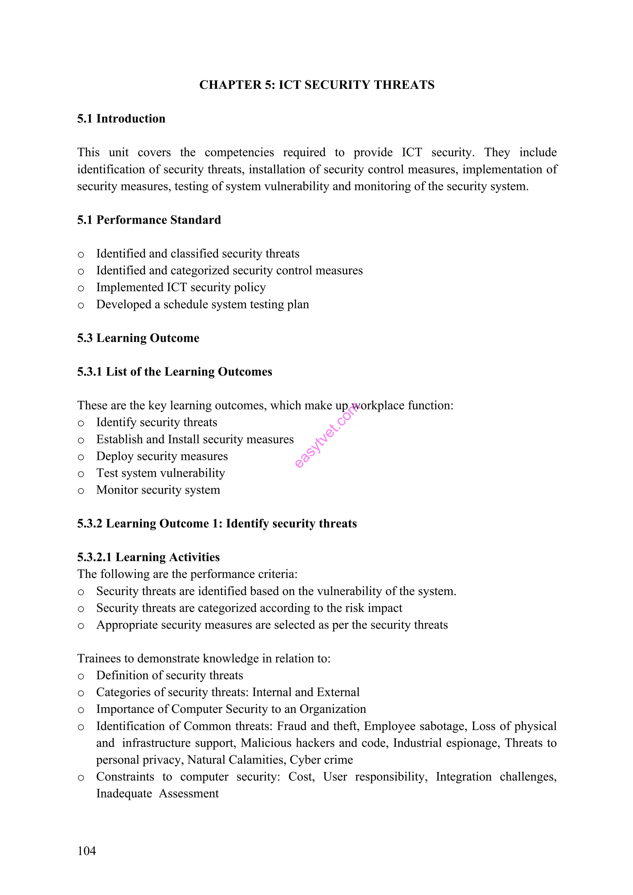 security_threats.pdf and control mechanisms | PDF