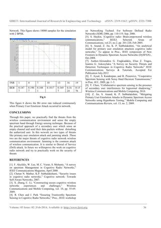 Security threats and detection technique in cognitive | PDF | Computer Networking | Computing