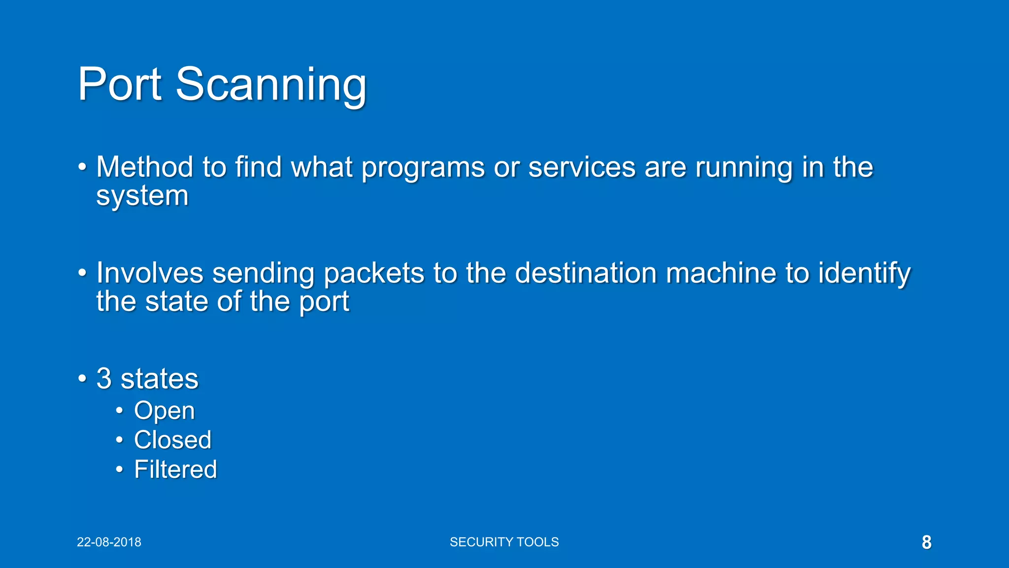 Security tools | PPT