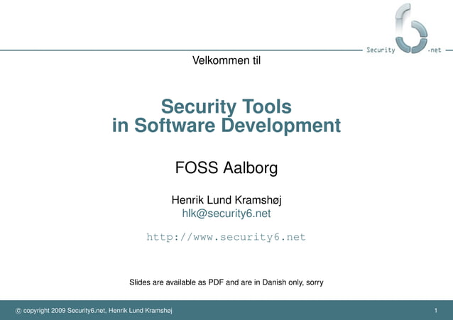 Security Tools Foss | PPT