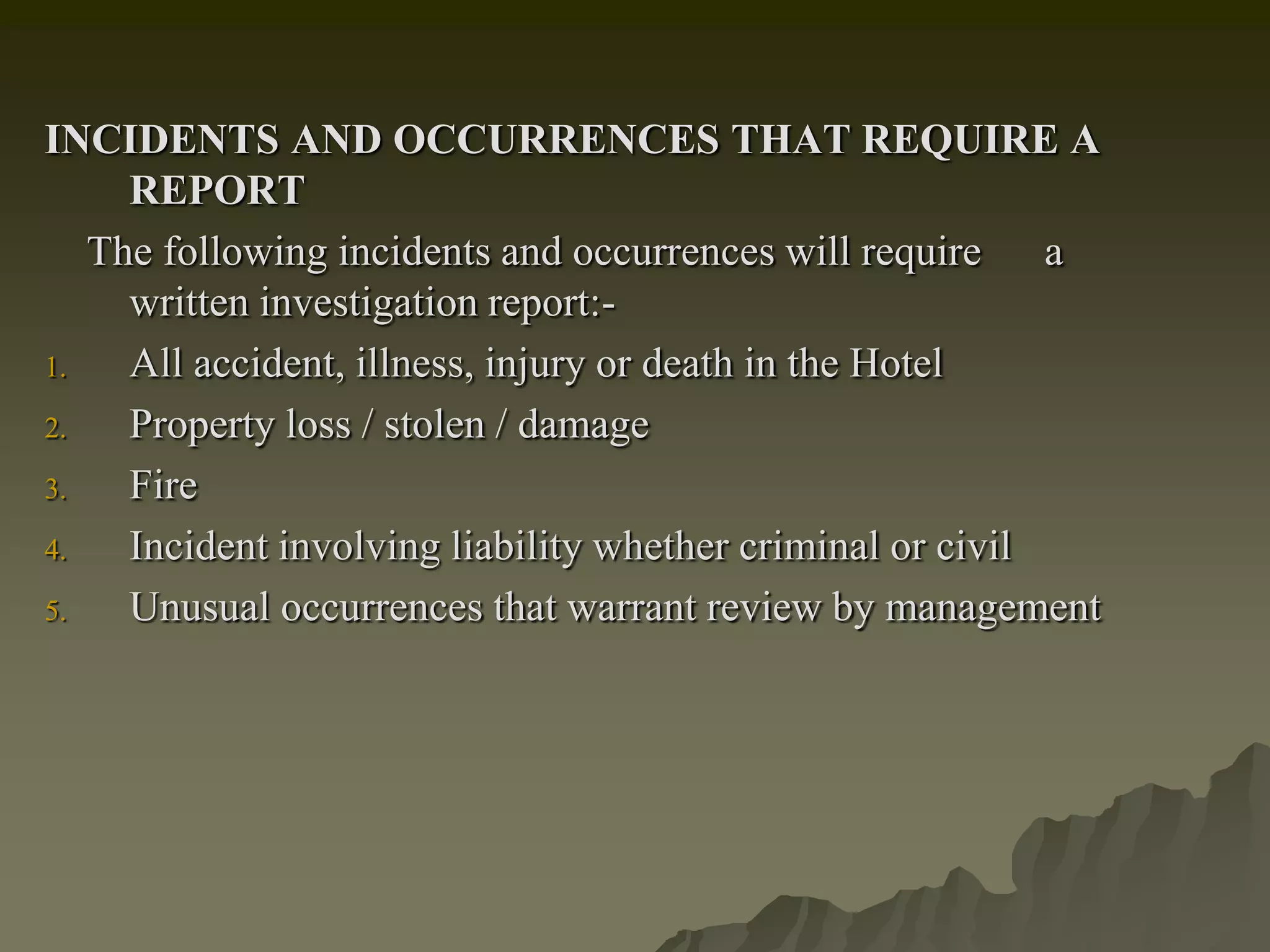 Security Training Incident Investigation And Report Writing.Ppt