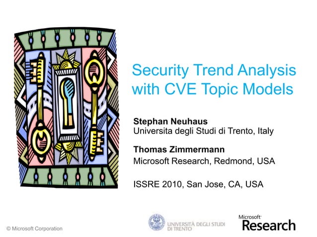 Security trend analysis with CVE topic models | PDF | Databases | Computer Software and Applications