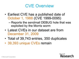 Security trend analysis with CVE topic models | PDF | Databases | Computer Software and Applications