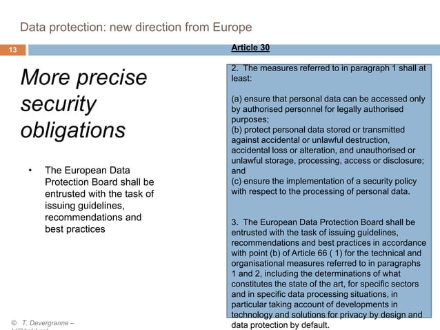 The new data privacy regulation framework | PPT