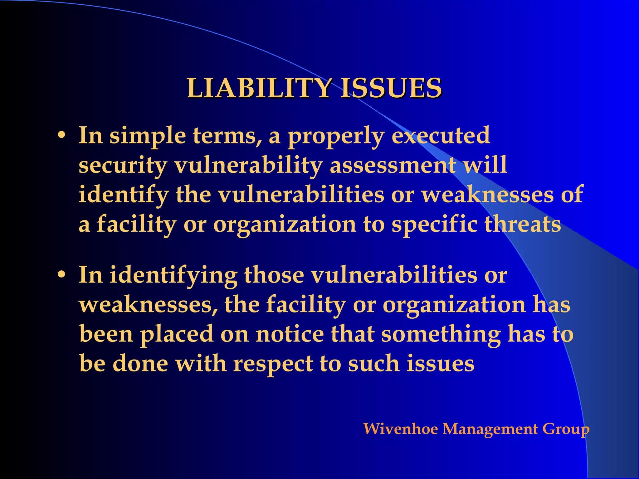 Security vulnerability assessment & liability dsm linkedin | PPT