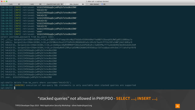 Web Application Security Workshop (T3DD19) | PPT