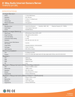 Secur view internet camera with 2 way audio | PDF
