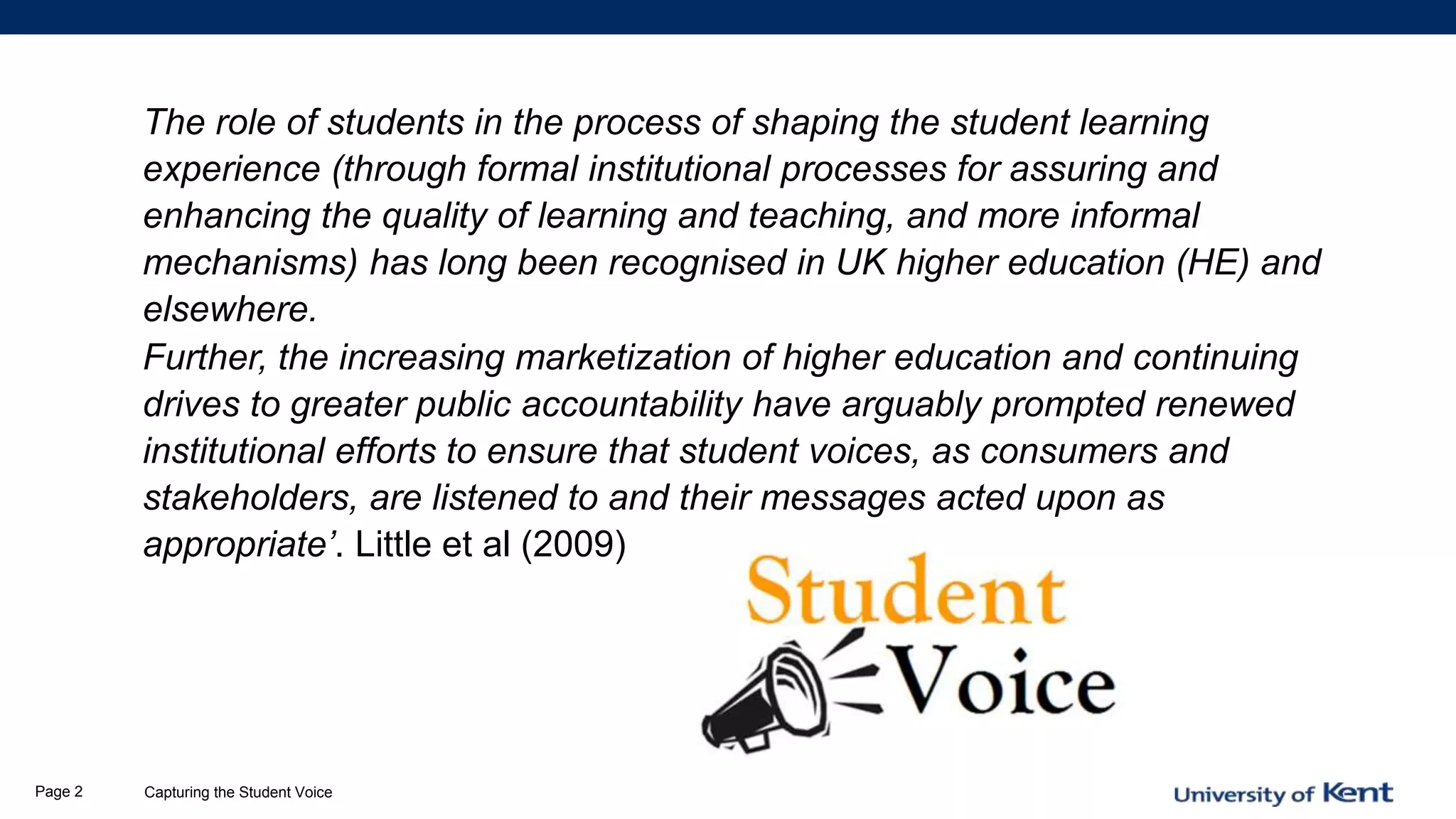 Capturing the student voice | PPT