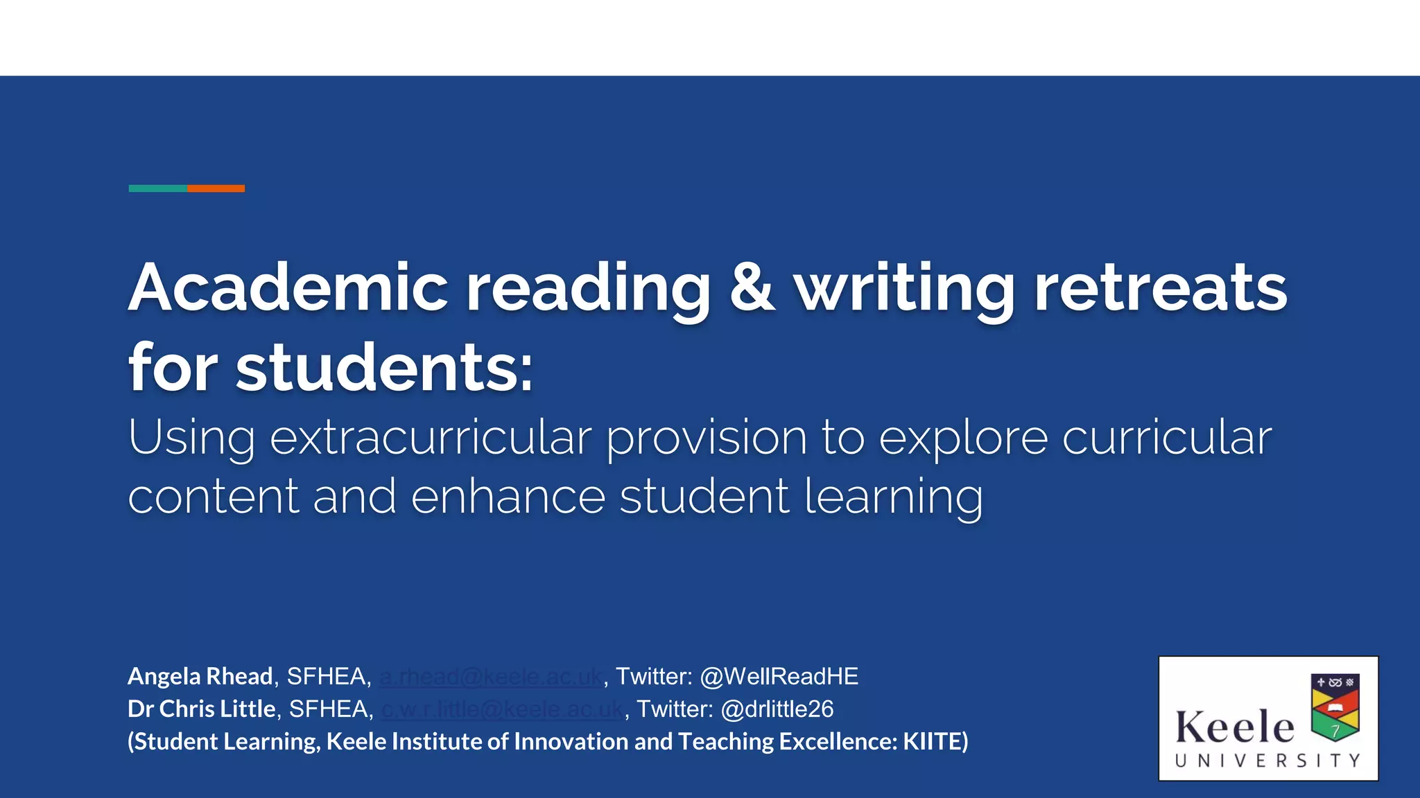 Academic reading & writing retreats for students | PDF