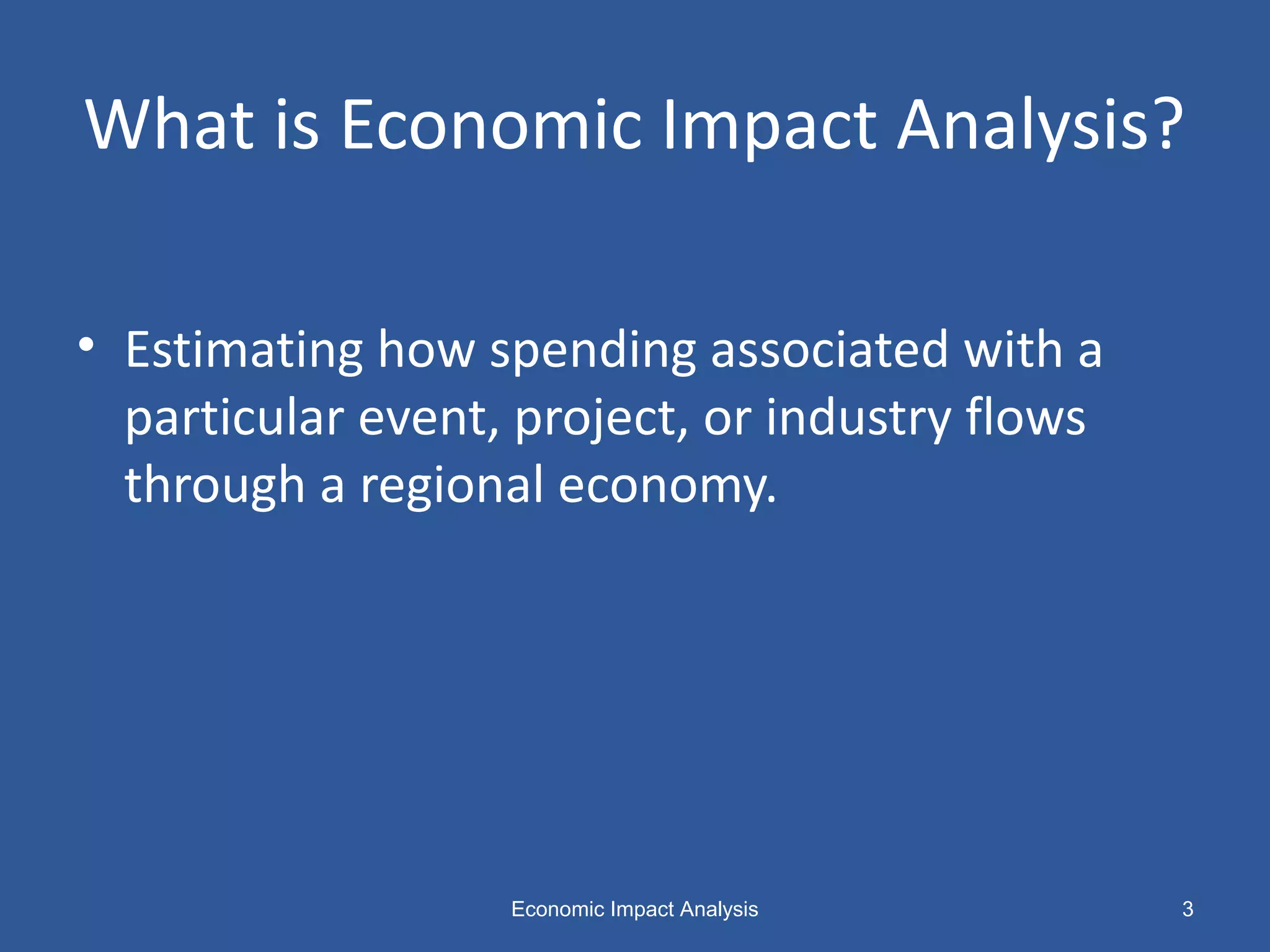 The Basics of Economic Impact Analysis | PDF