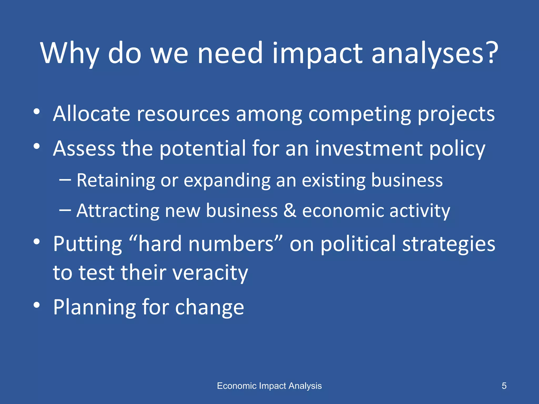 The Basics of Economic Impact Analysis | PDF
