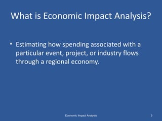 The Basics of Economic Impact Analysis | PDF