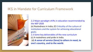 National Education Policy 2020 - Role of teachers in bringing IKS into ...