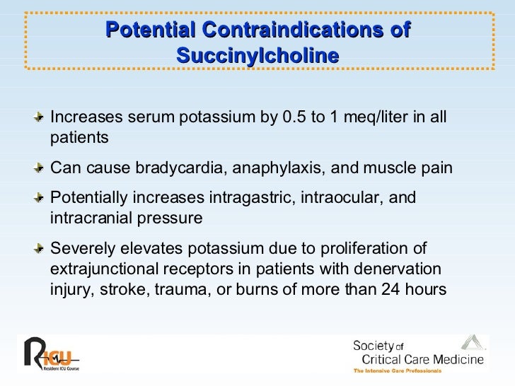 Succinylcholine Contraindications Muscle Relaxants In Children Ppt