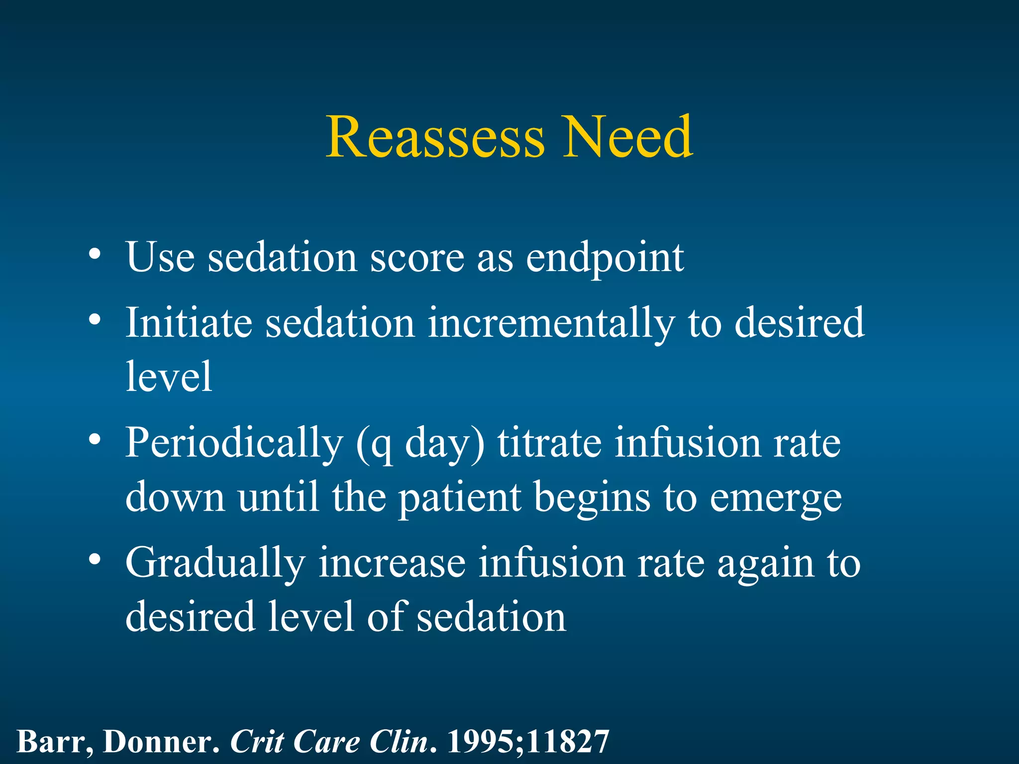 Sedation analgesia in icu | PPT