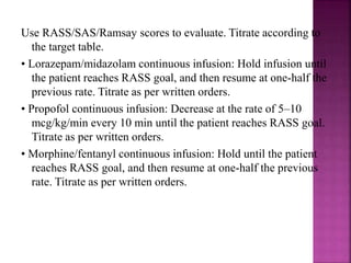 Sedation and analgesia | PPTX | First Aid | Injuries
