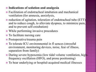 Sedation and analgesia | PPTX | First Aid | Injuries