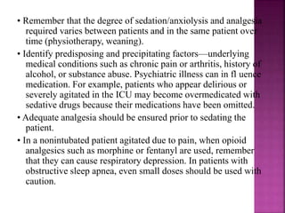Sedation and analgesia | PPTX