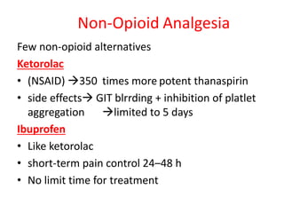 Sedation and analgesia | PPTX
