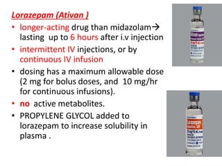 Sedation and analgesia | PPTX