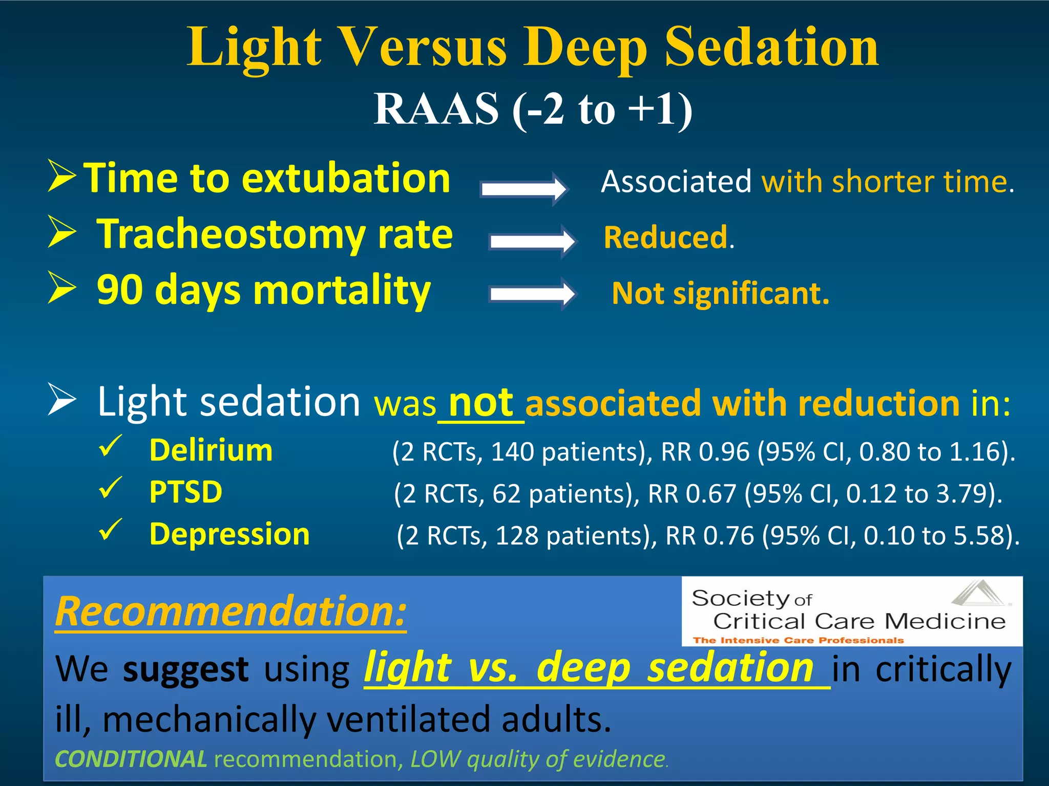 Sedation and analgesia in icu | PDF
