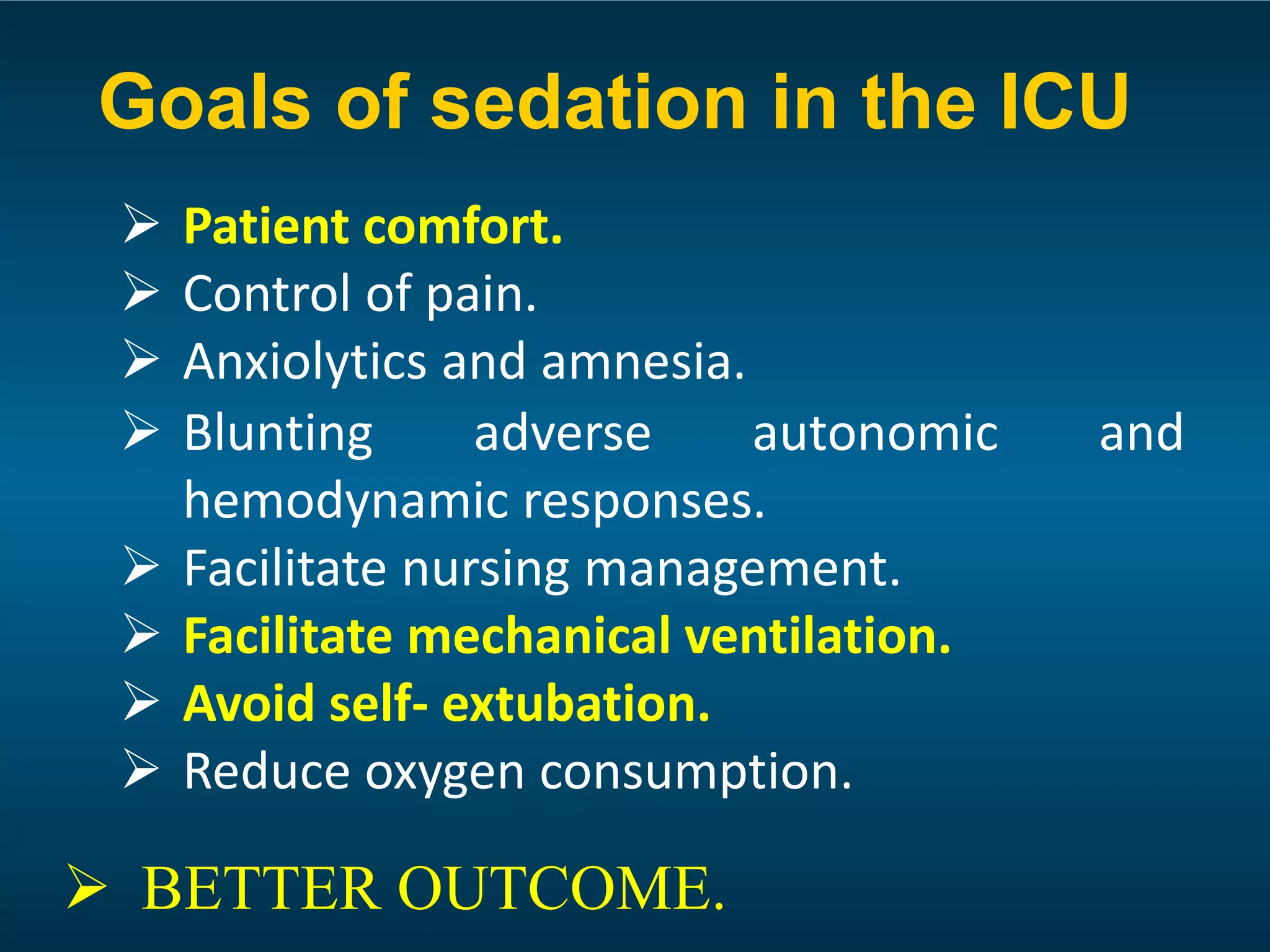 Sedation and analgesia in icu | PDF