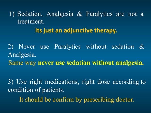 Sedation and analgesia in icu | PDF