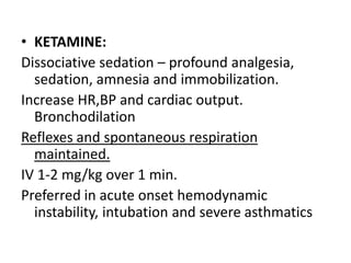 Sedation and analgesia in picu | PPTX