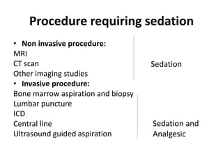 Sedation and analgesia in picu | PPTX