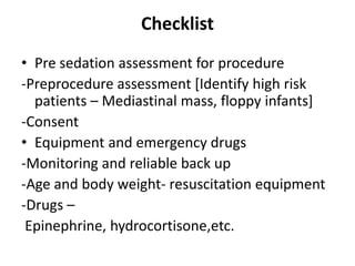 Sedation and analgesia in picu | PPTX