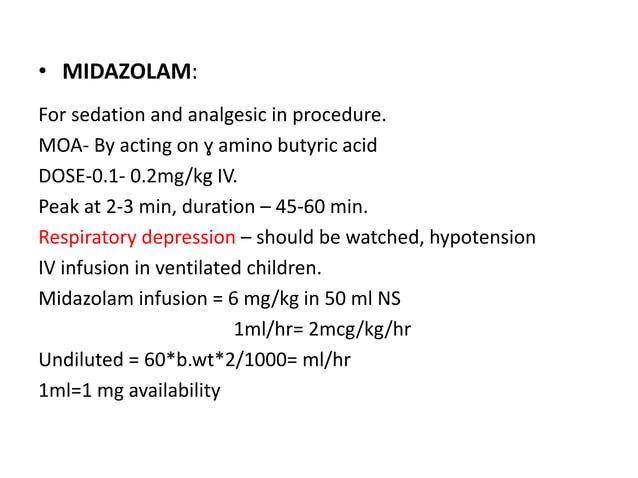 Sedation and analgesia in picu | PPTX