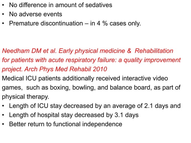 Sedation and mobility in ICU | PPT