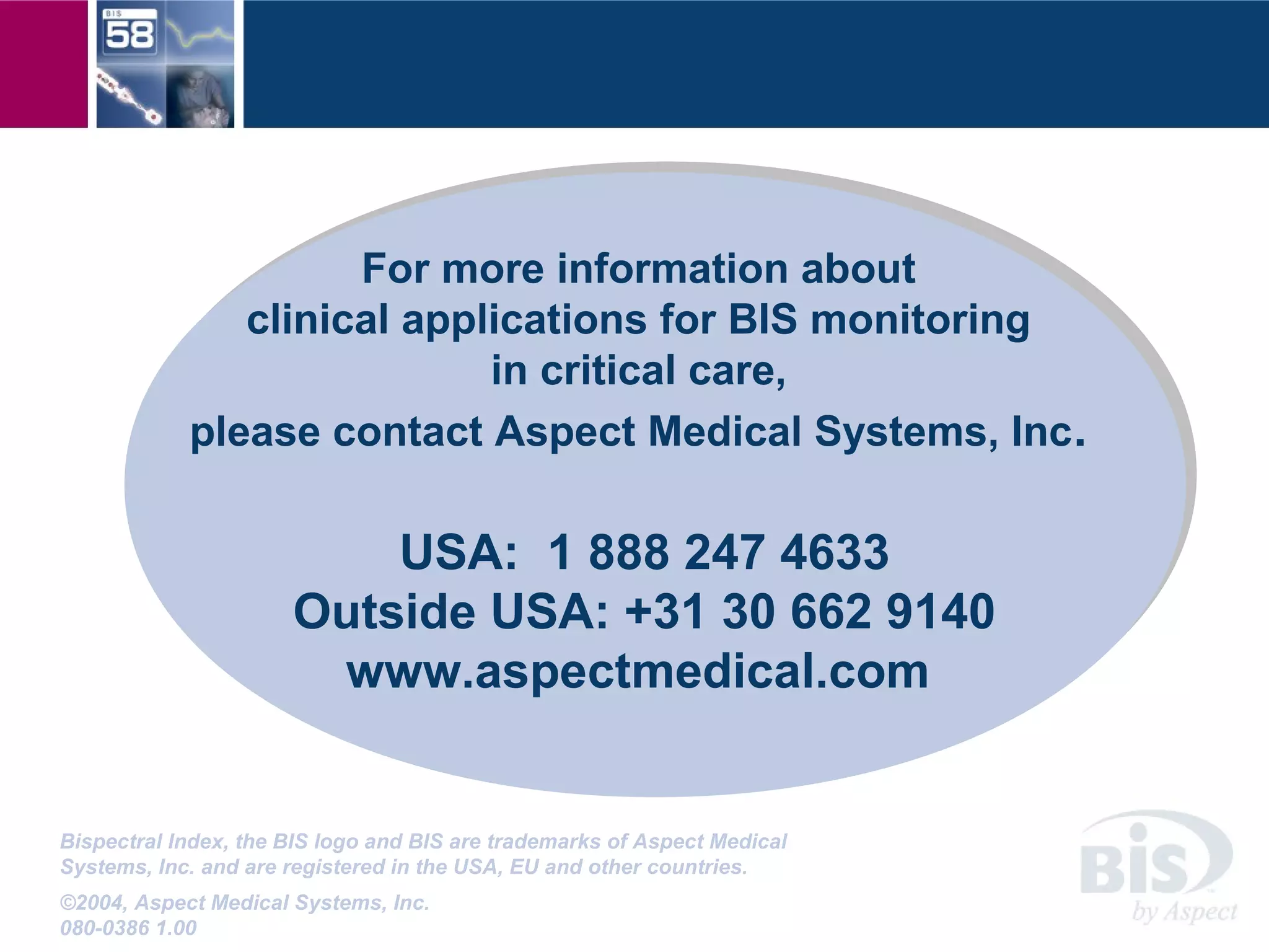 Sedation BIS monitorage | PPT