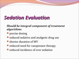 Art of sedation in icu | PPT