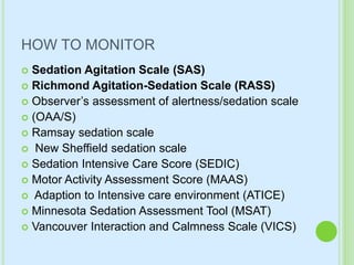 Sedation in icu | PPT