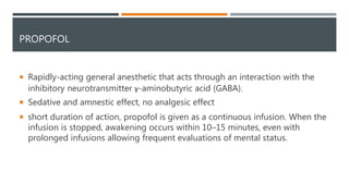 Sedation in icu | PPTX