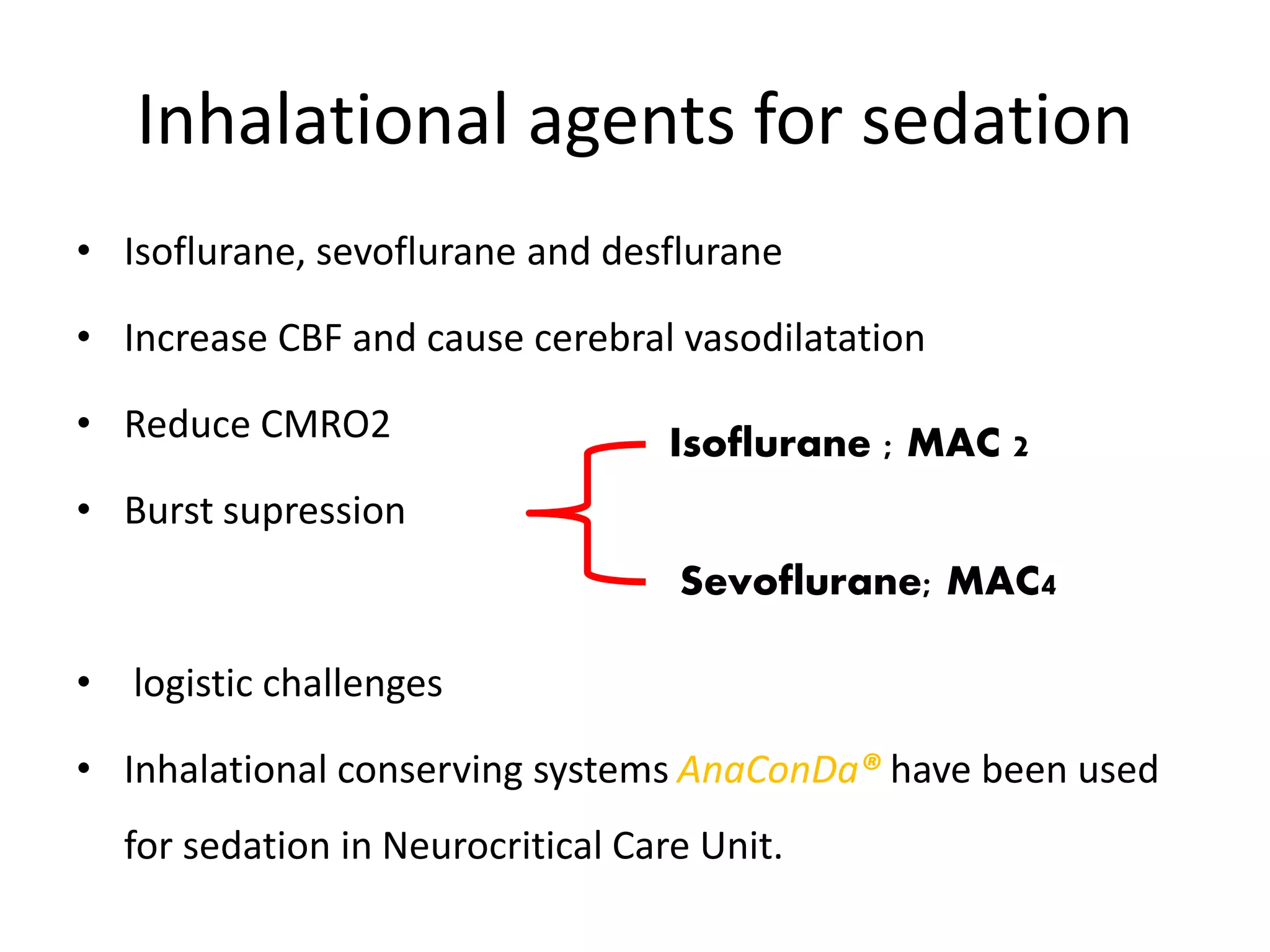 Sedation in neurocritical care unit | PPTX