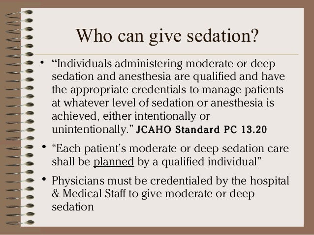 Sedation mandatory education 12