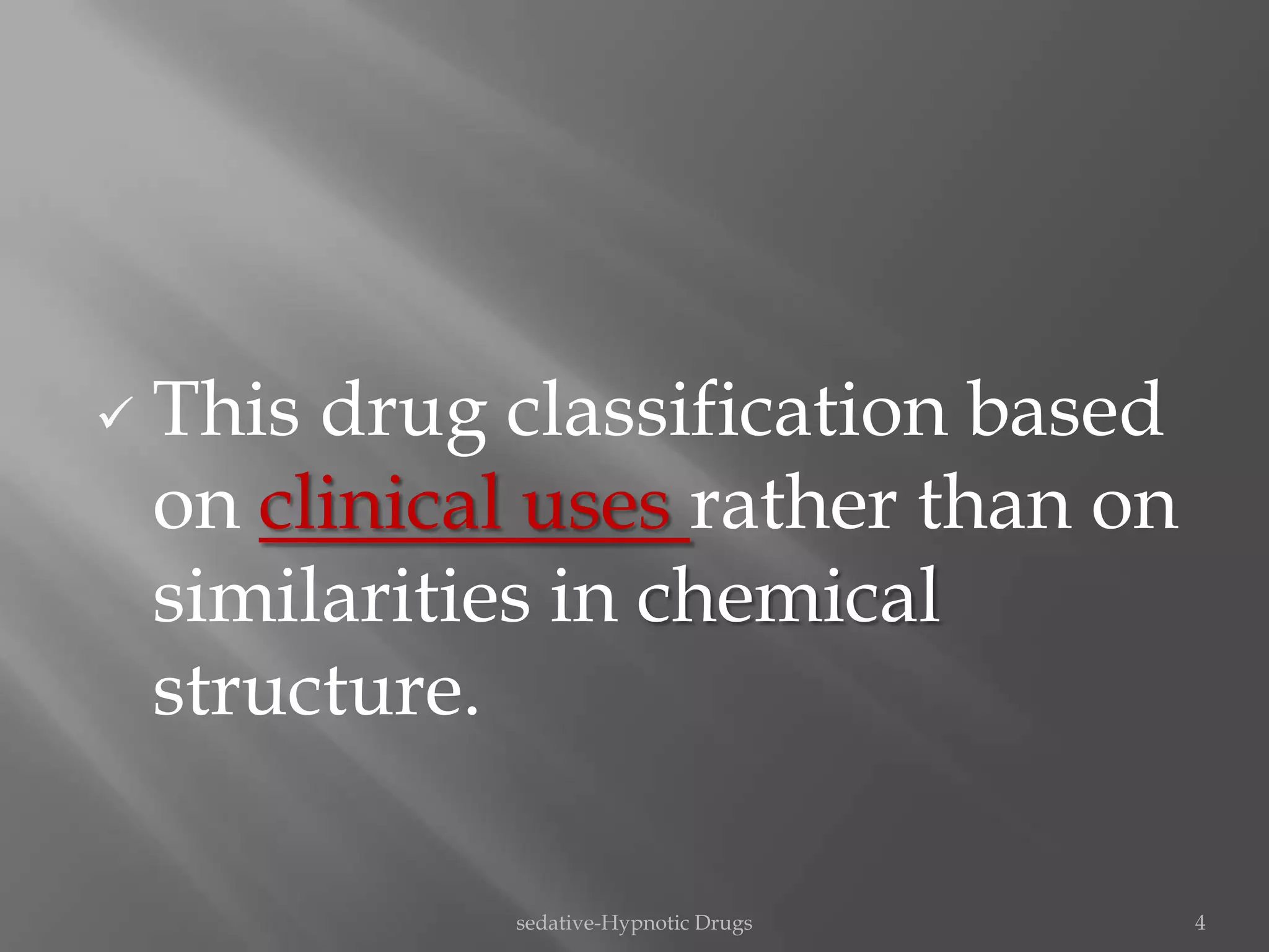 Sedative hypnotic drugs | PPTX