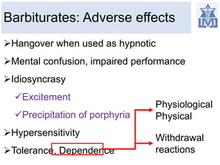 Sedative hypnotics-1 | PPTX
