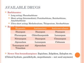 Sedative hypnotics.ppt - dr dhriti | PPT