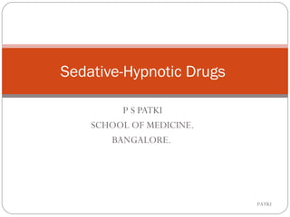 Sedative hypnotics | PPT