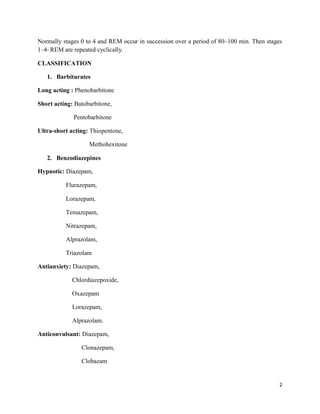 Sedative hypnotics | PDF