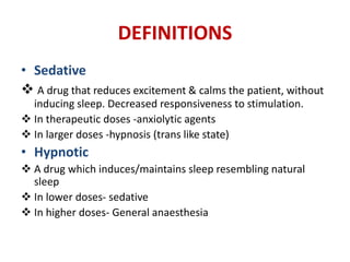 SEDATIVE - HYPNOTICS.pptx SEDATIVE - HYPNOTICS.pptx | Illegal Drugs ...