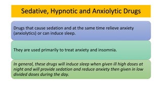 Sedative, Hypnotics and Anxiolytics | PPT