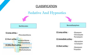 Sedative and Hypnotics including Barbiturates and Benzodiazepines.pptx